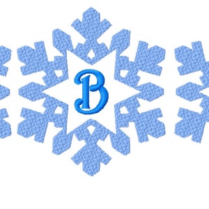 Snowflake Monogram Alphabet holiday Monogram Machine Embroidery Design ...
