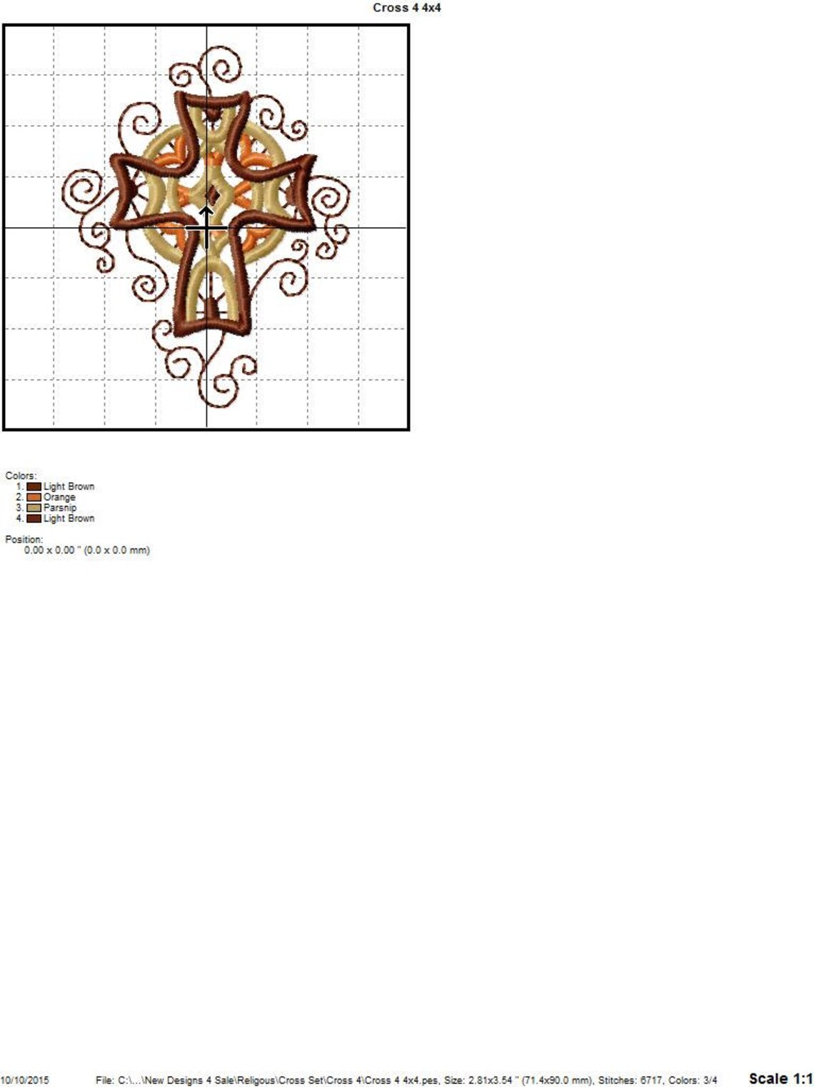 Cross Embroidery Design 4 of 10 Religious Embroidery Design | Etsy