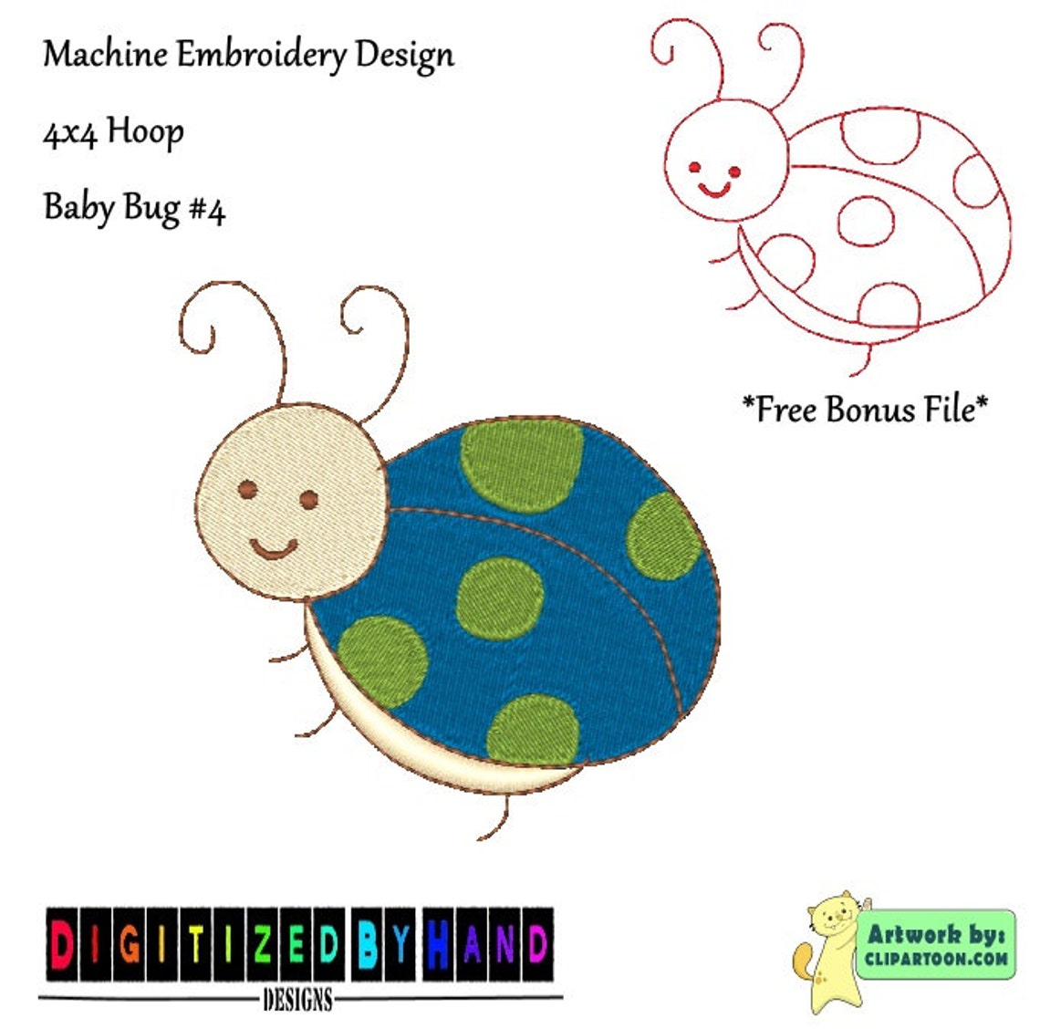 Baby Bug 4 Bettle Bug Machine Embroidery Design Digitized by - Etsy