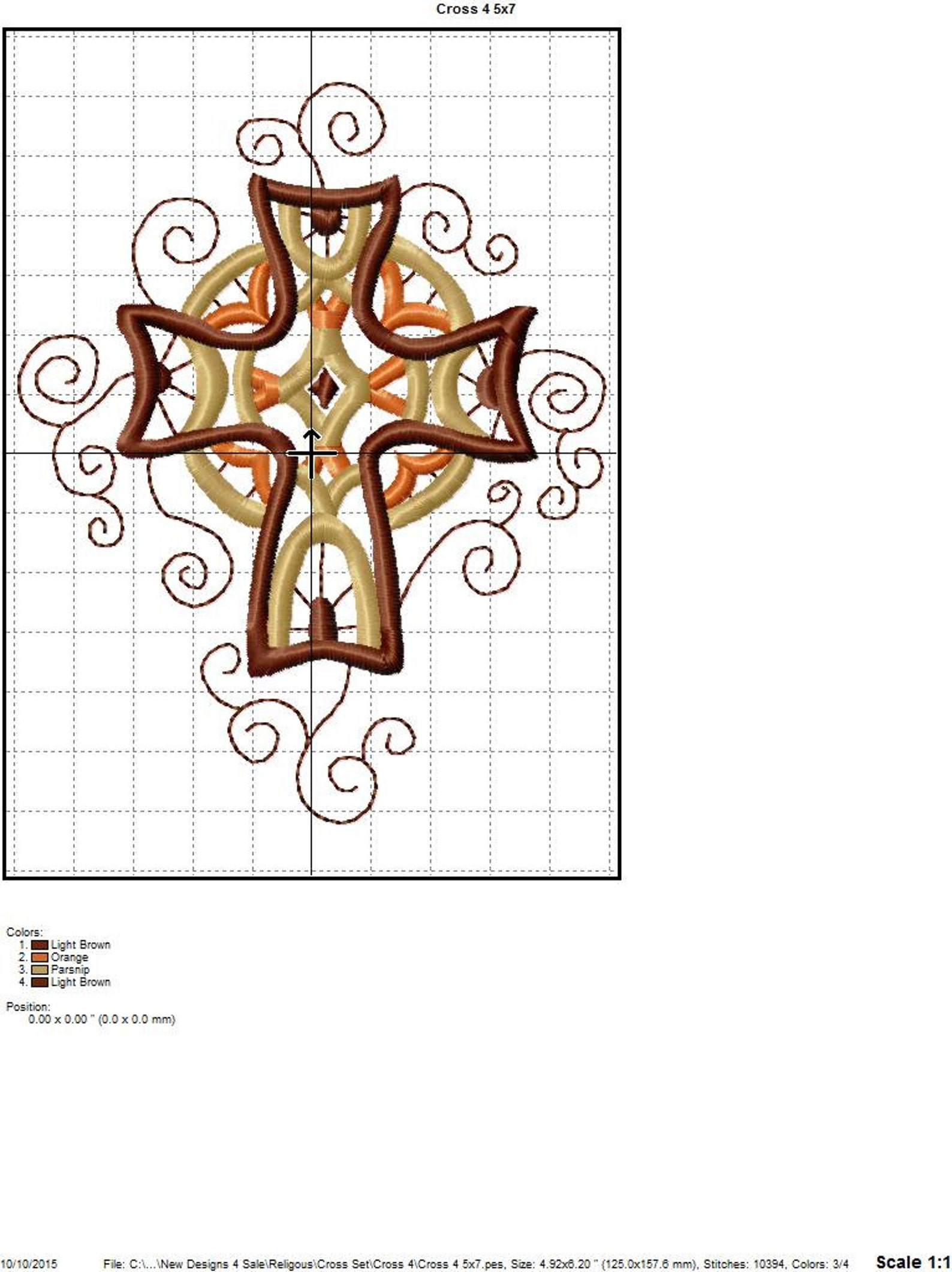Cross Embroidery Design 4 of 10 Religious Embroidery Design | Etsy