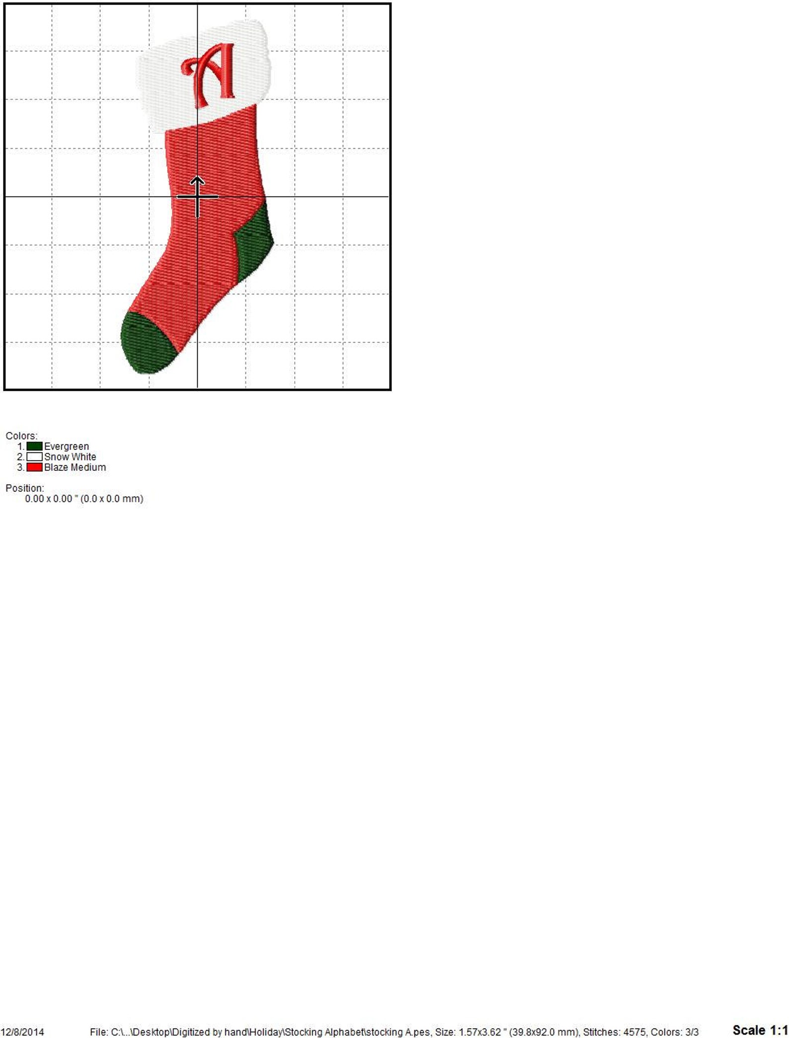 Christmas Stocking Alphabet holiday Monogram Machine | Etsy