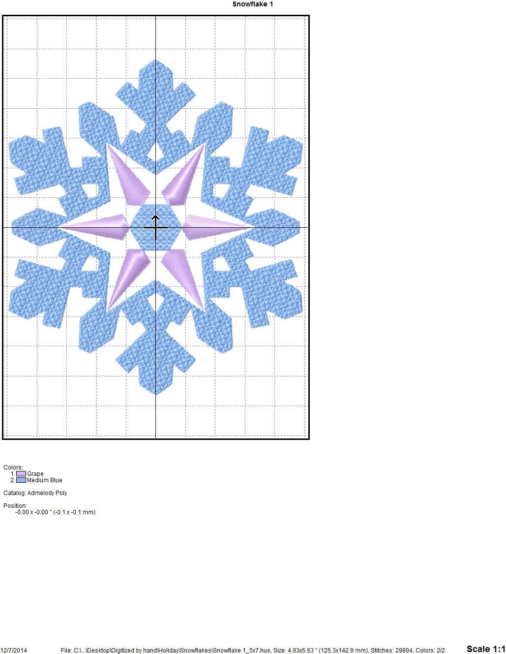Snowflake Machine Embroidery Designs digitized by Hand 4 | Etsy