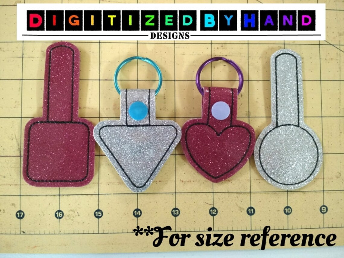12 in the Hoop Key Fob Design Set -in the Hoop Embroidery Design ...