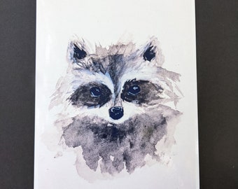 Spooky Ghost Raccoon Print - Etsy