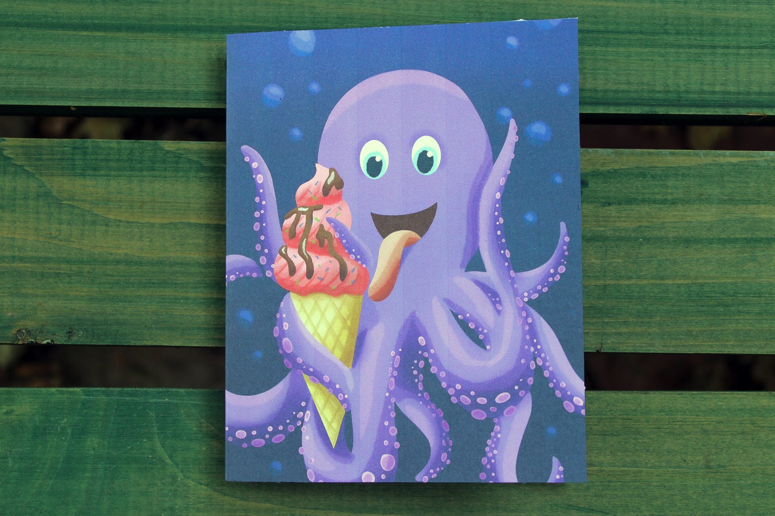 Octopus Eating Ice Cream - Etsy