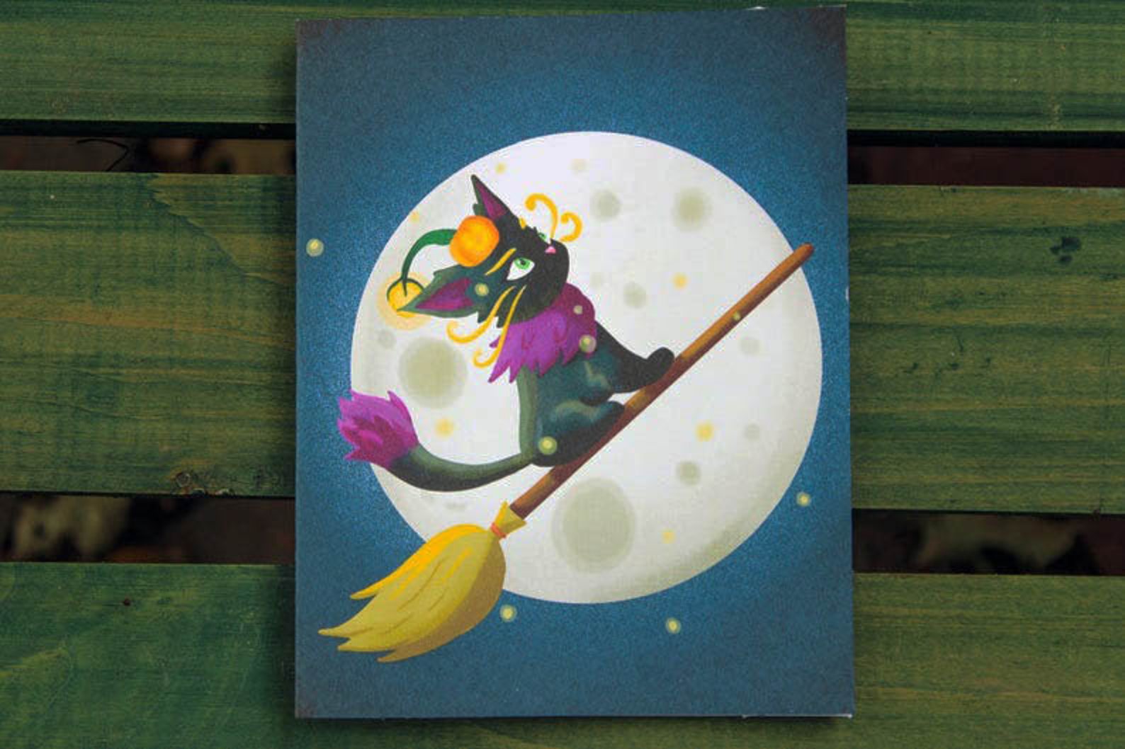 Yuumi Inspired Halloween Card - Etsy