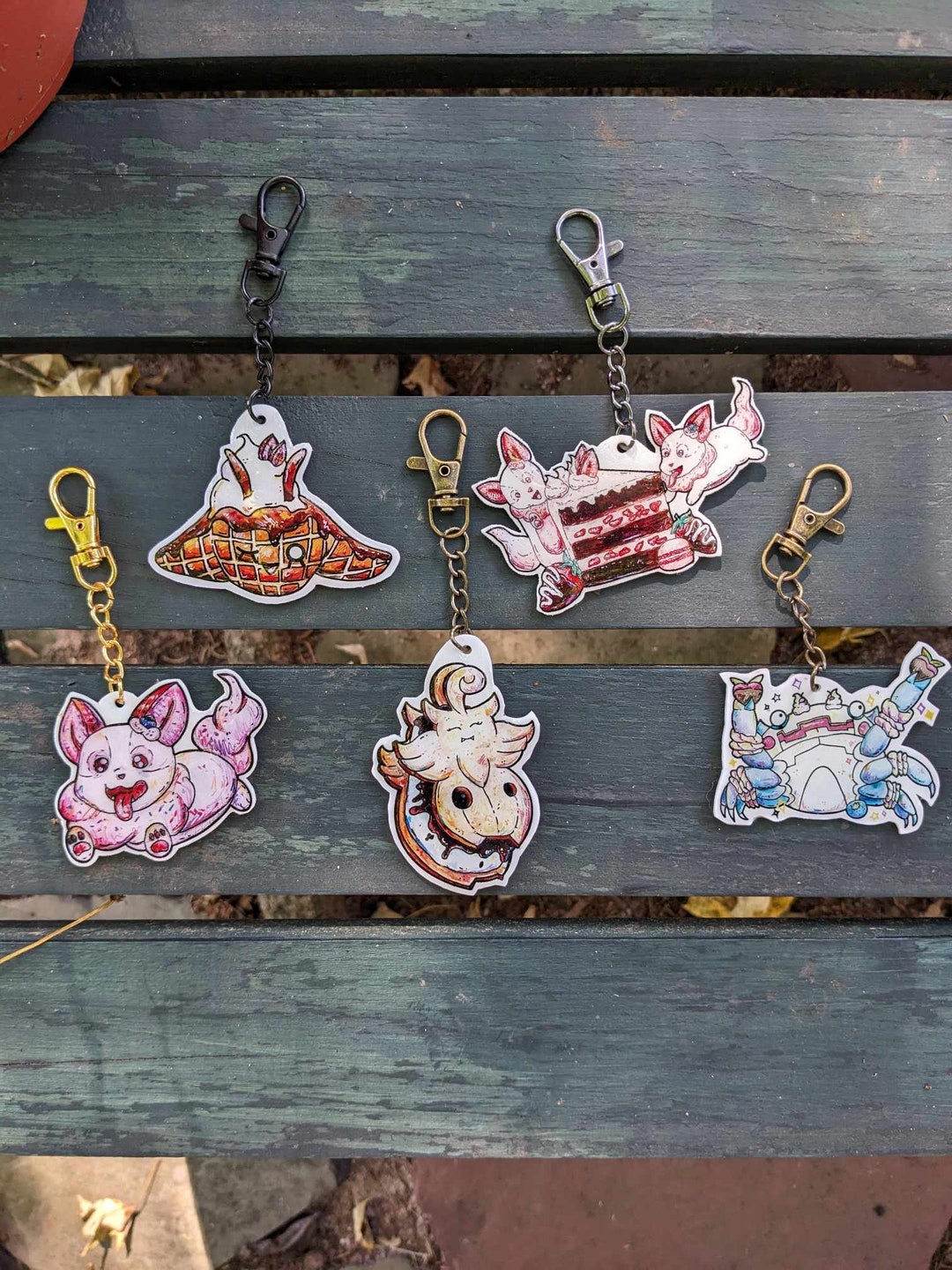 Pokemon Keychains! Mantyke as a Waffle, Yamper With Cake, S'mores ...