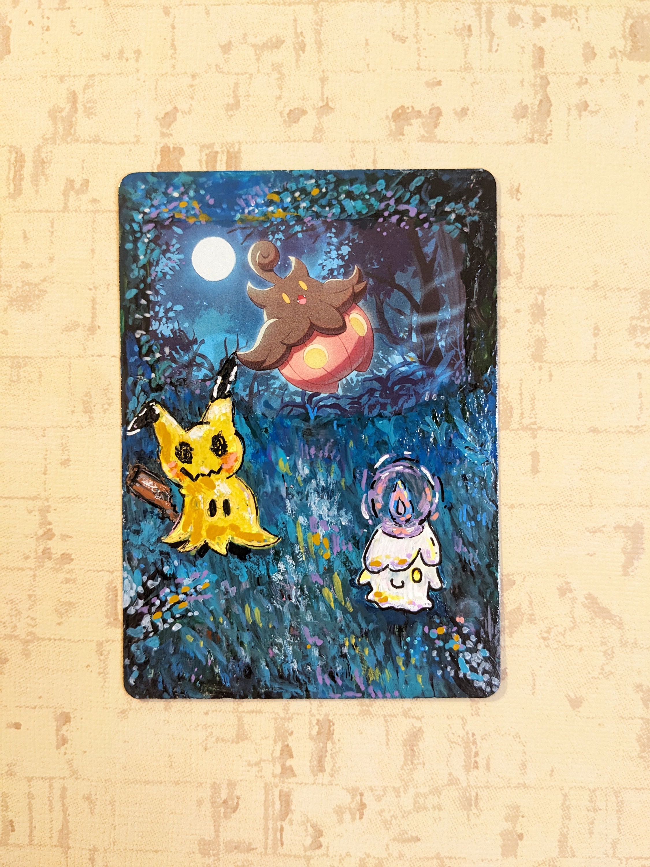 Hand Painted Pokemon Cards - Etsy