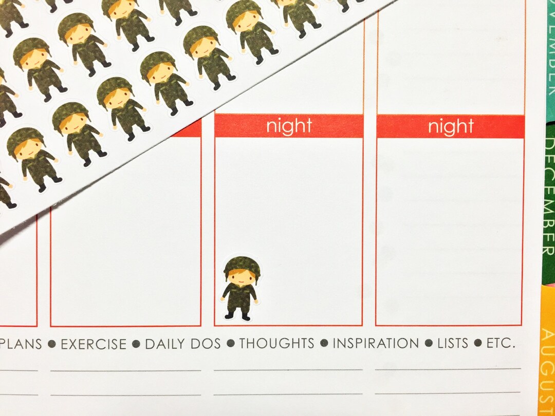 39 Army Boy Stickers Perfect for Your Erin Condren Life Planner ...