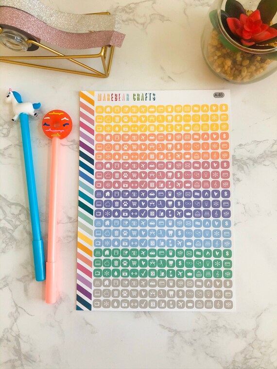 Itty Bitty Icon Stickers | Etsy