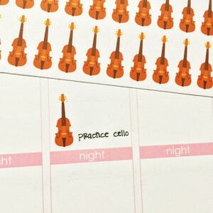 30 Music Lesson / Cello Stickers Perfect for Your Erin Condren Life ...