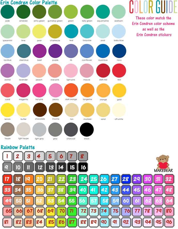 276 Tiny Heart Color Coding Stickers With Option for | Etsy