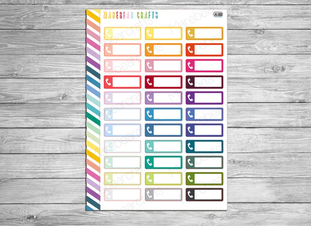 To Call Label / Phone Call Label - Etsy
