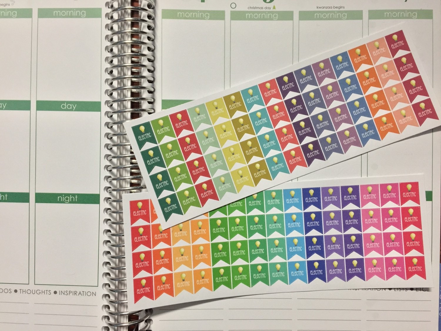 60 Mini Electric Bill Due Flag Stickers With Option to | Etsy