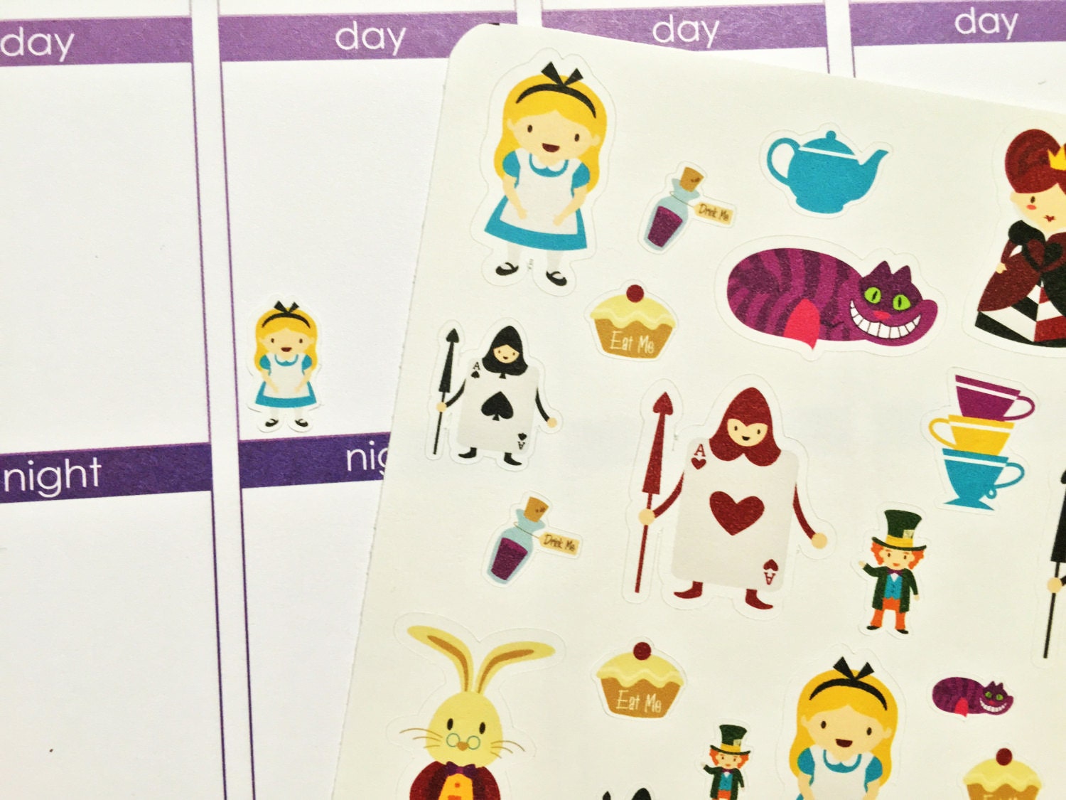 38 Wonderland Stickers Perfect for Your Erin Condren Plum - Etsy