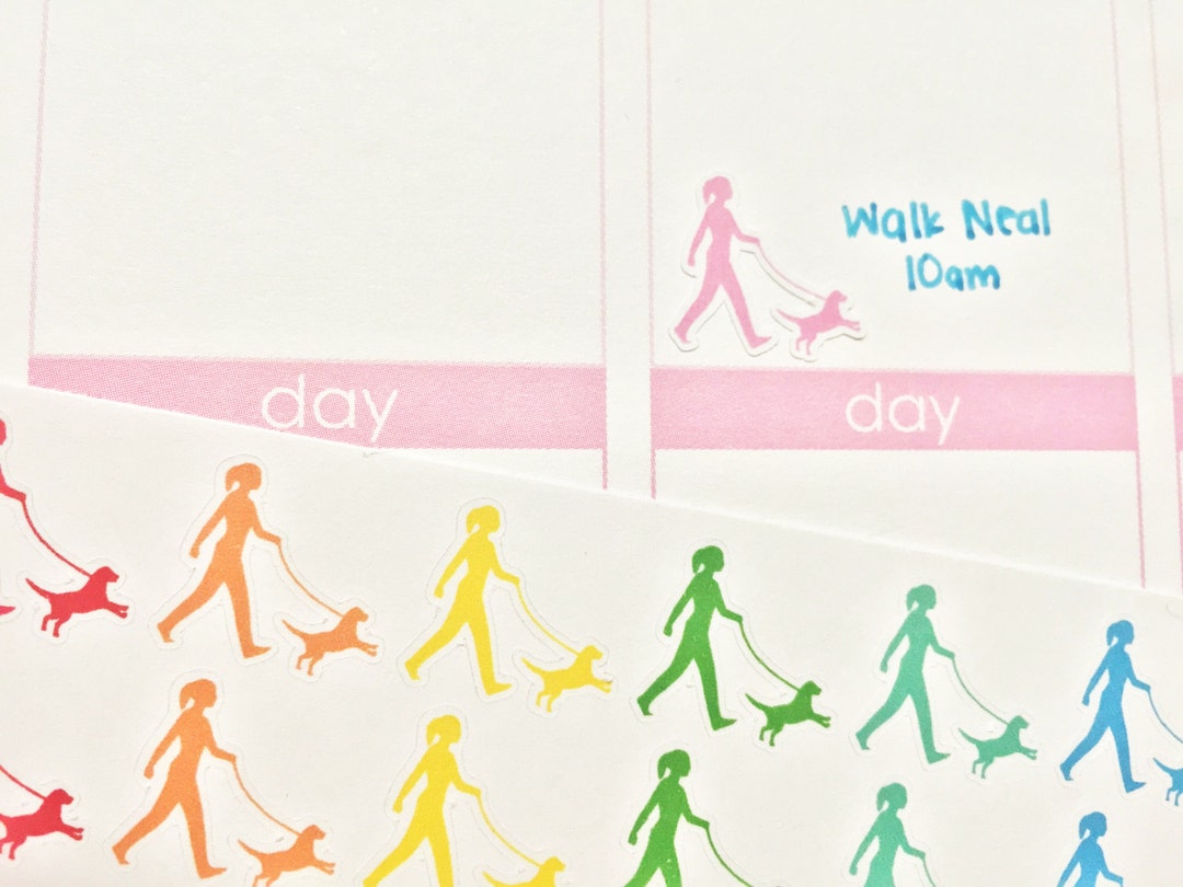 30 Walk the Dog Stickers Perfect for Your Erin Condren Life Planner ...