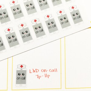 30 Nurse/doctor On-call Stickers Perfect for Your Erin Condren Life ...