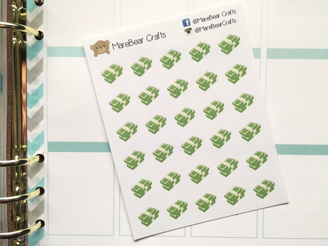 30 Money Stacks Stickers Perfect for Your Erin Condren Life - Etsy