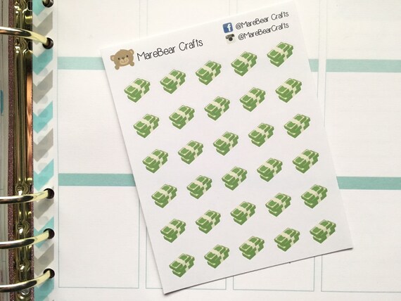 30 Money Stacks Stickers Perfect for Your Erin Condren Life | Etsy