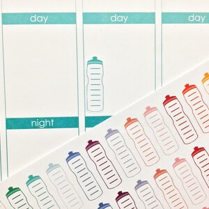 60 Hydrate Water Bottle Stickers / Water Intake Option to - Etsy
