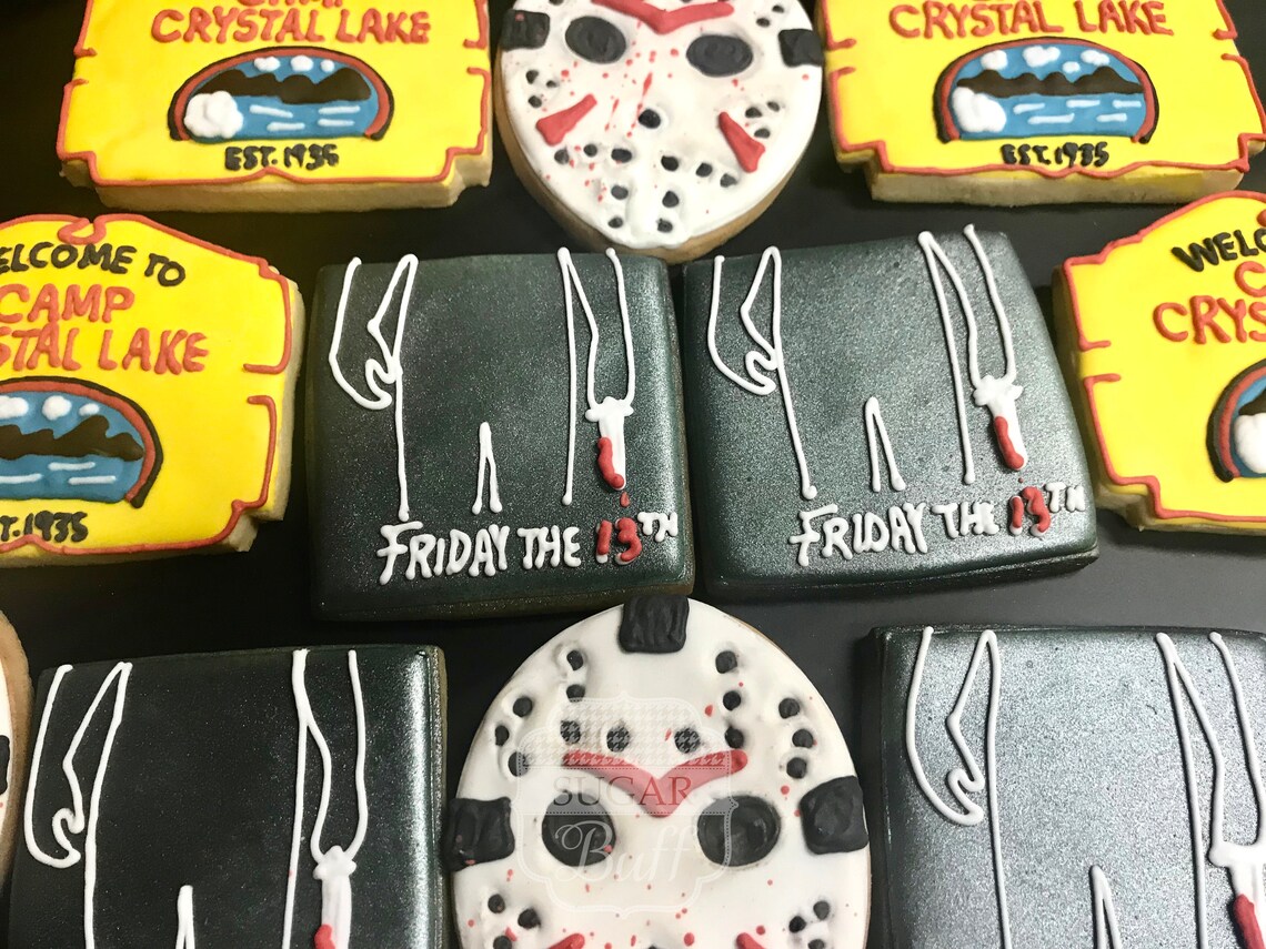 Friday the 13th Cookies Jason Voorhees Decorated Sugar | Etsy