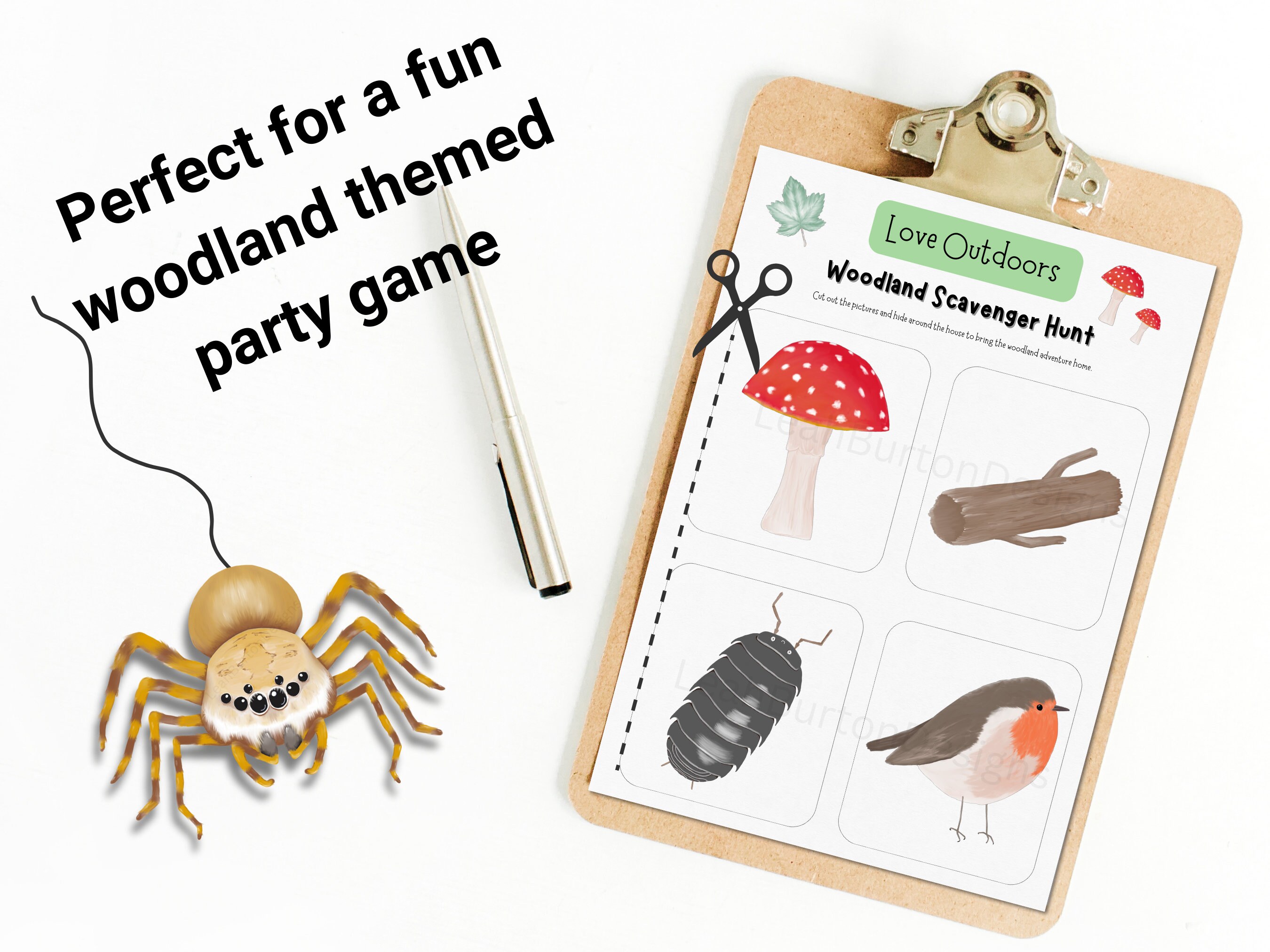 Woodland Scavenger Hunt Printable: Hand Drawn Activity Sheets (PDF) - Etsy