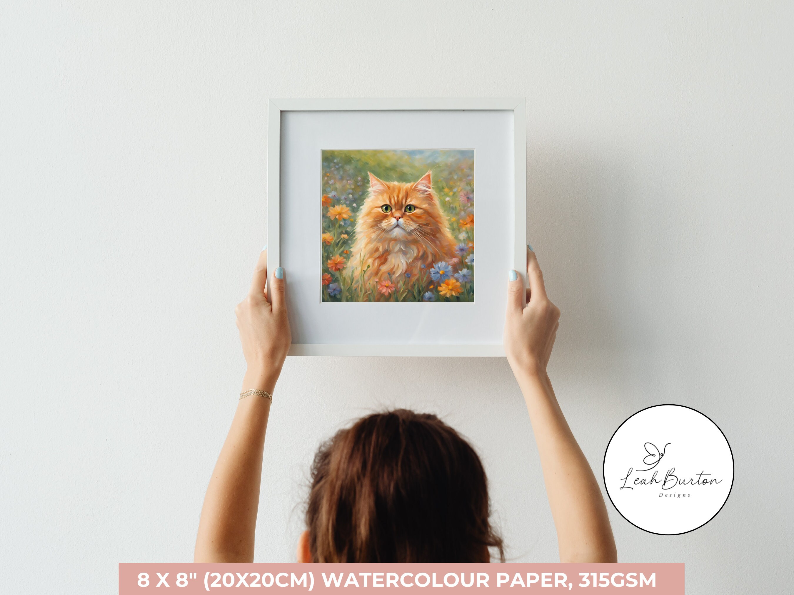 Ginger Persian Cat Wall Art AI Art Print Ginger Cat Gifts - Etsy
