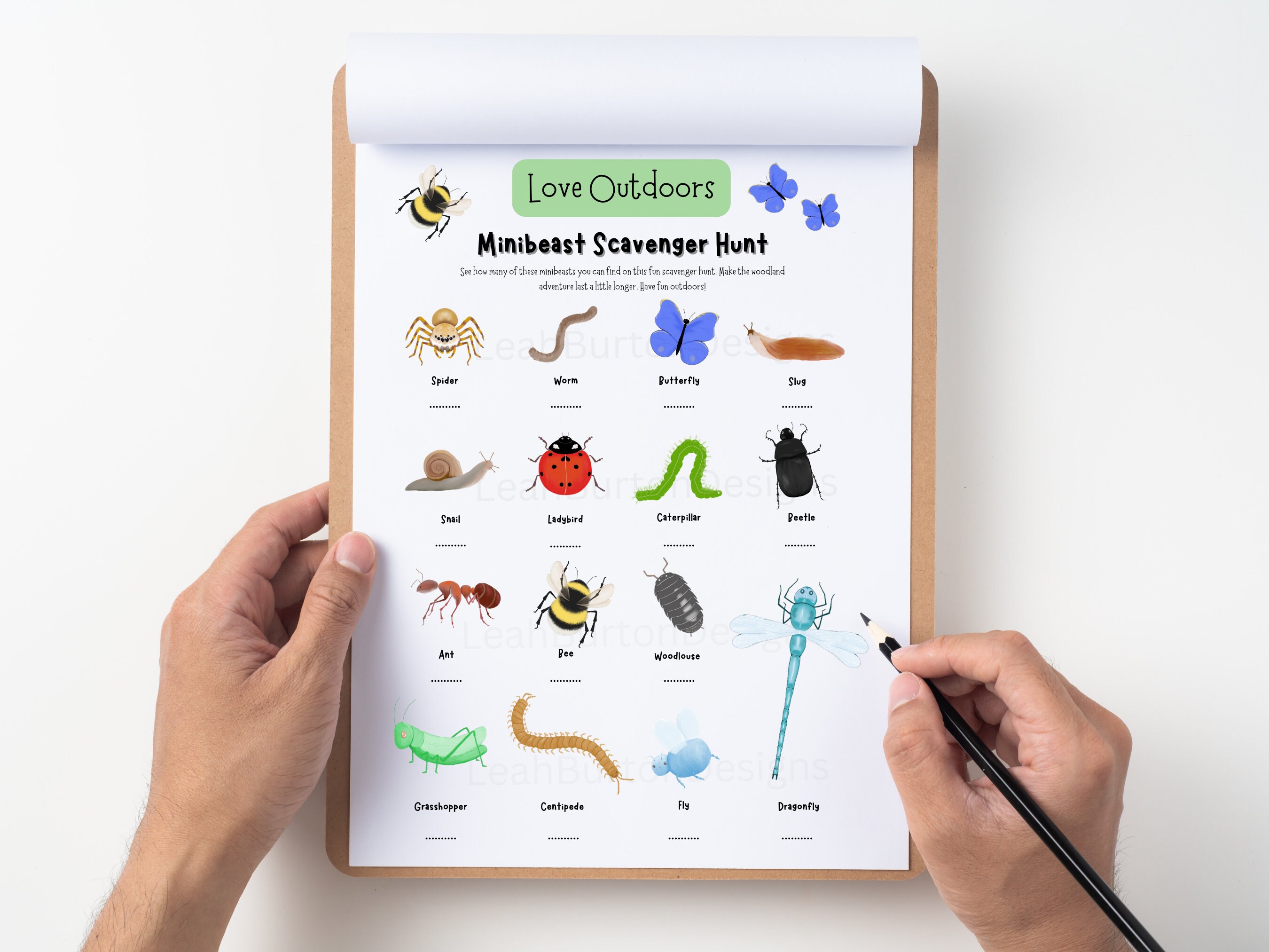 Minibeast Scavenger Hunt Printable, Activity Sheets, Party Game, Fun ...