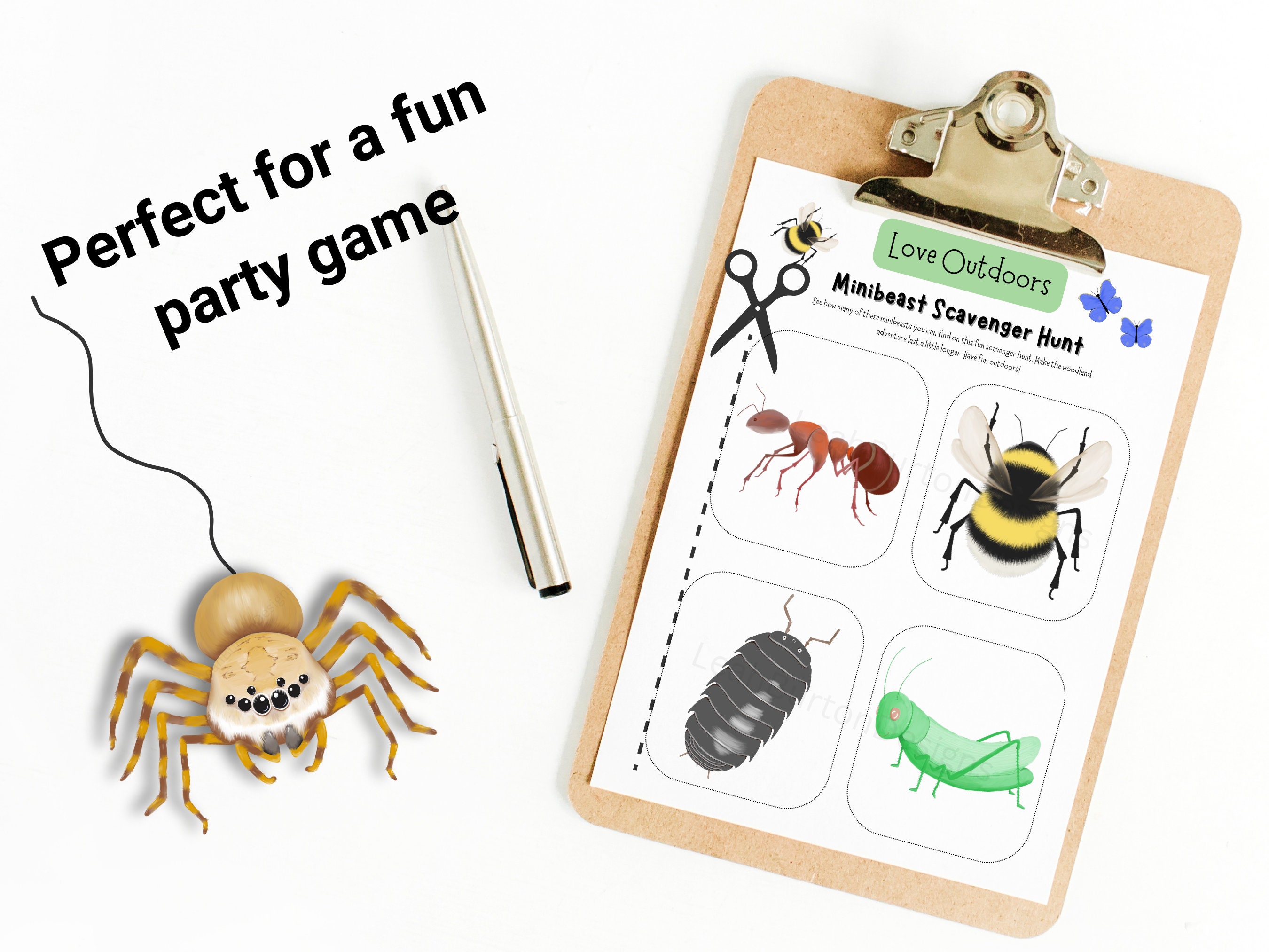 Minibeast Scavenger Hunt Printable, Activity Sheets, Party Game, Fun ...