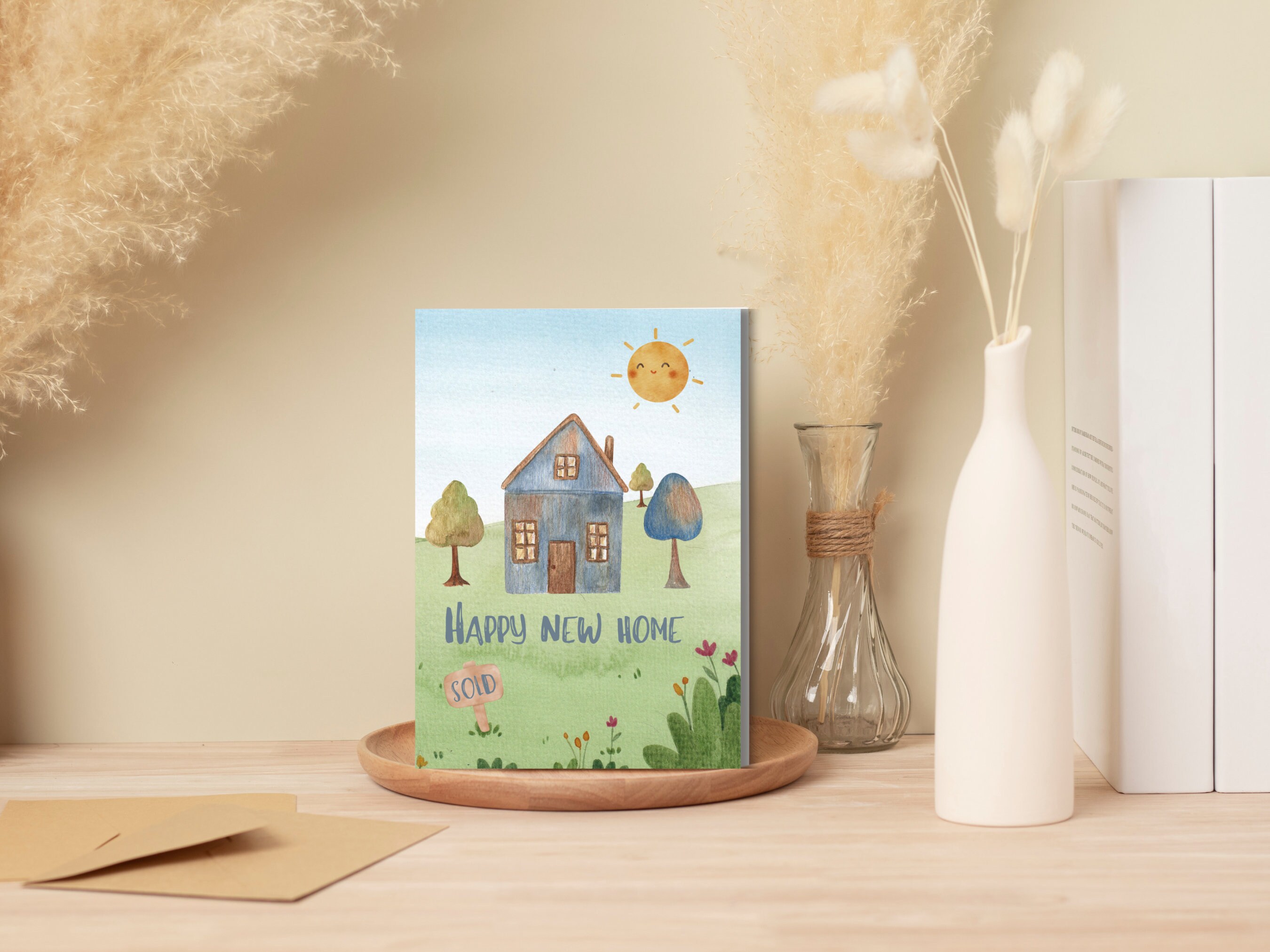 Printable New Home Card Printable Folded Card Digital Download ...
