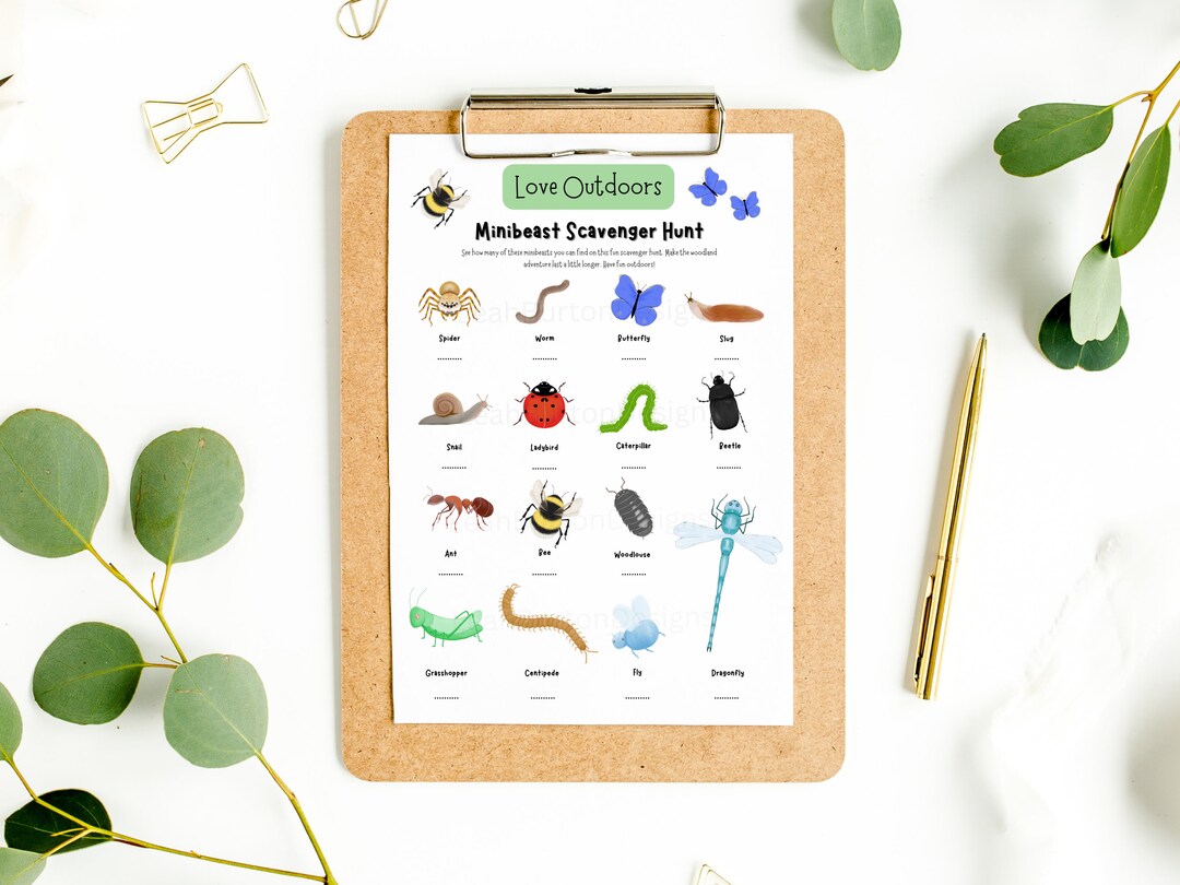 Minibeast Scavenger Hunt Printable, Bug Printables, Activity Sheets ...