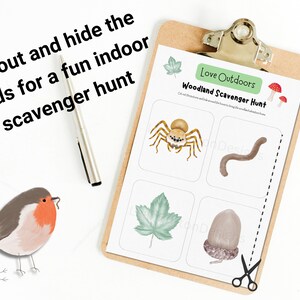 Woodland Scavenger Hunt Printable: Hand Drawn Activity Sheets (PDF) - Etsy