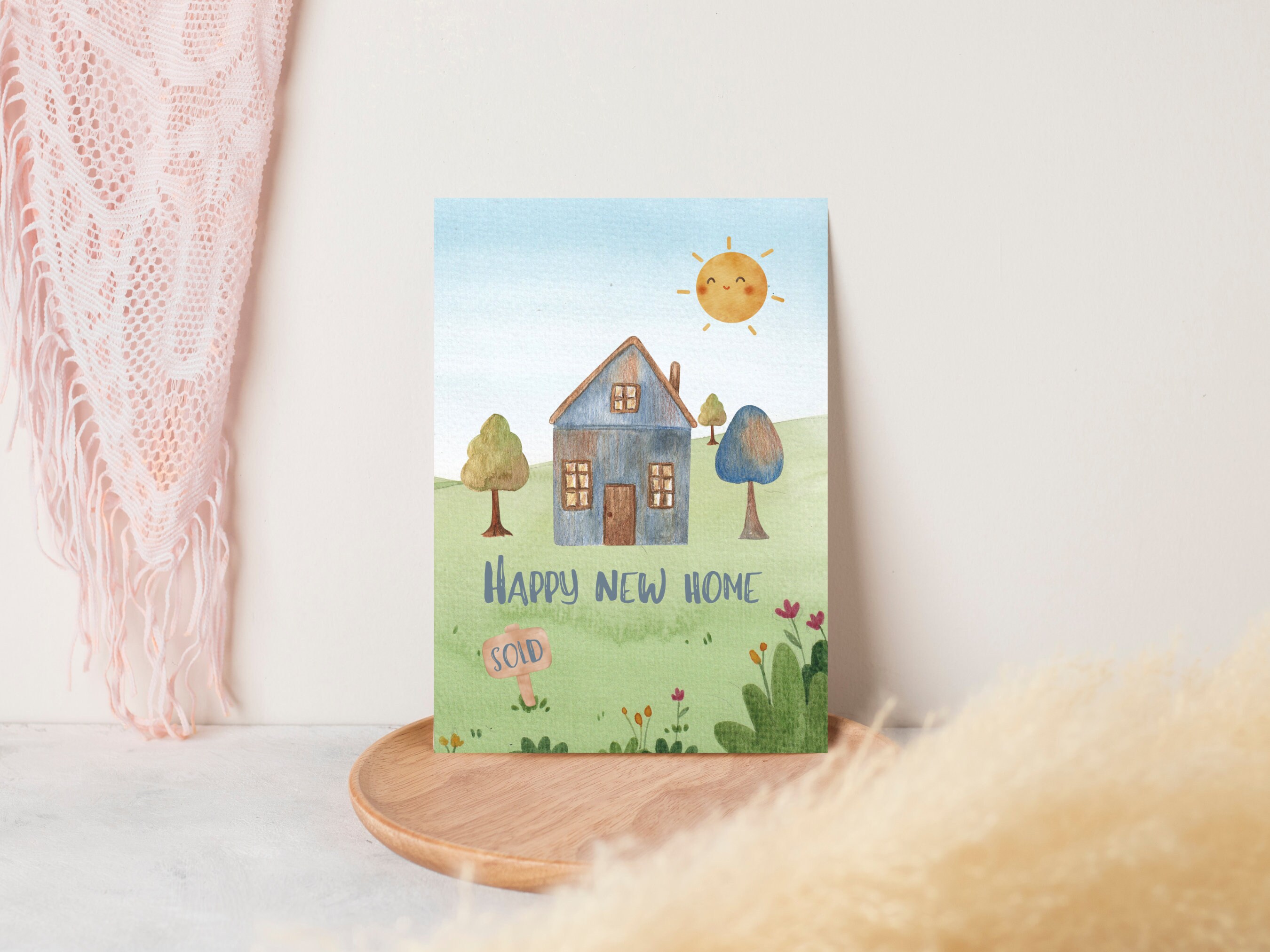 Printable New Home Card Printable Folded Card Digital Download ...