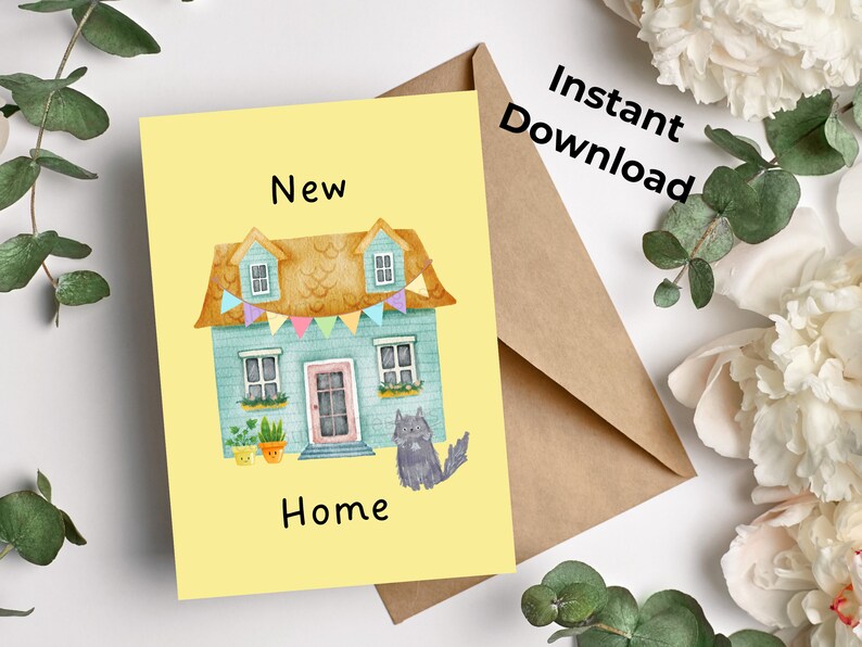 Printable New Home Card: Celebration Card With Verse (PDF) - Etsy