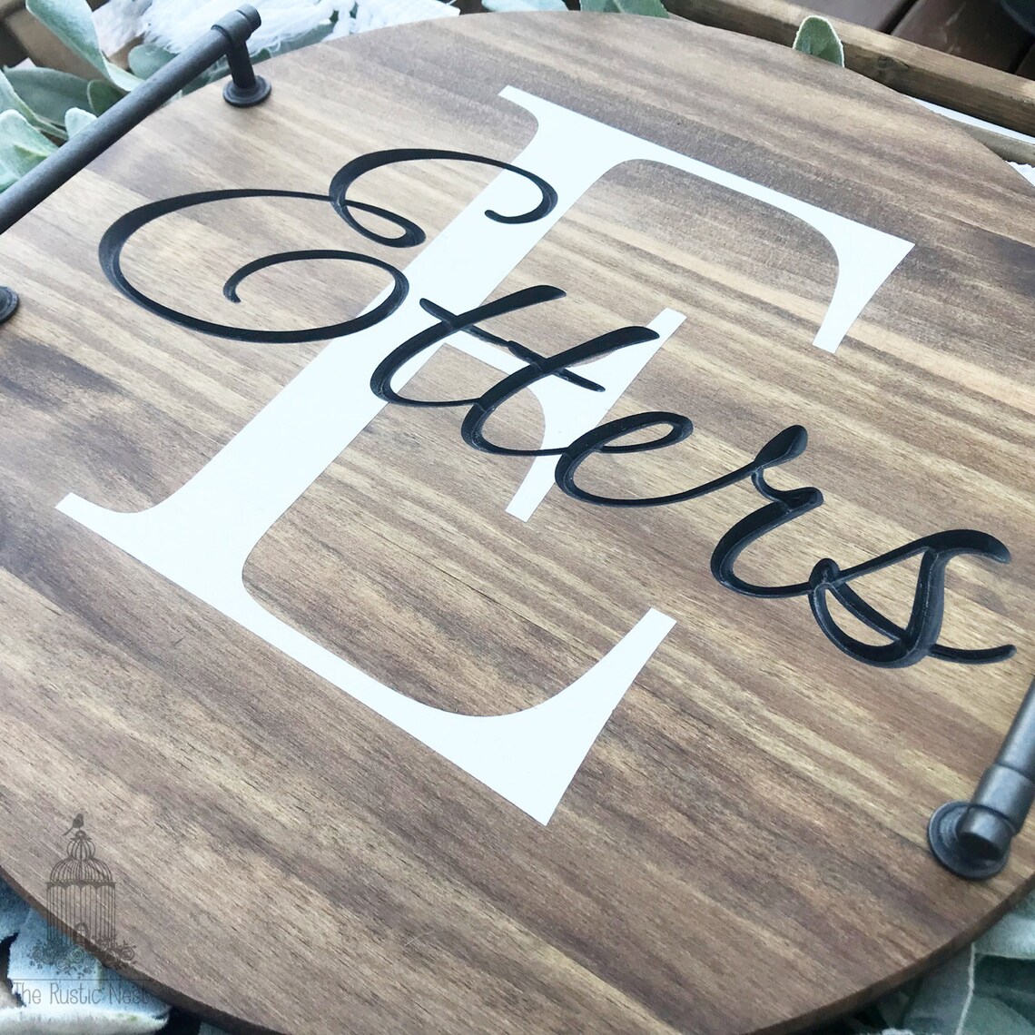 Personalized Wood Serving Tray: Engraved Family Name - Etsy
