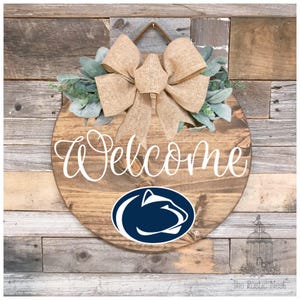 Welcome Penn State Door Hanger | Penn State Sign | We Are Sign | Penn ...