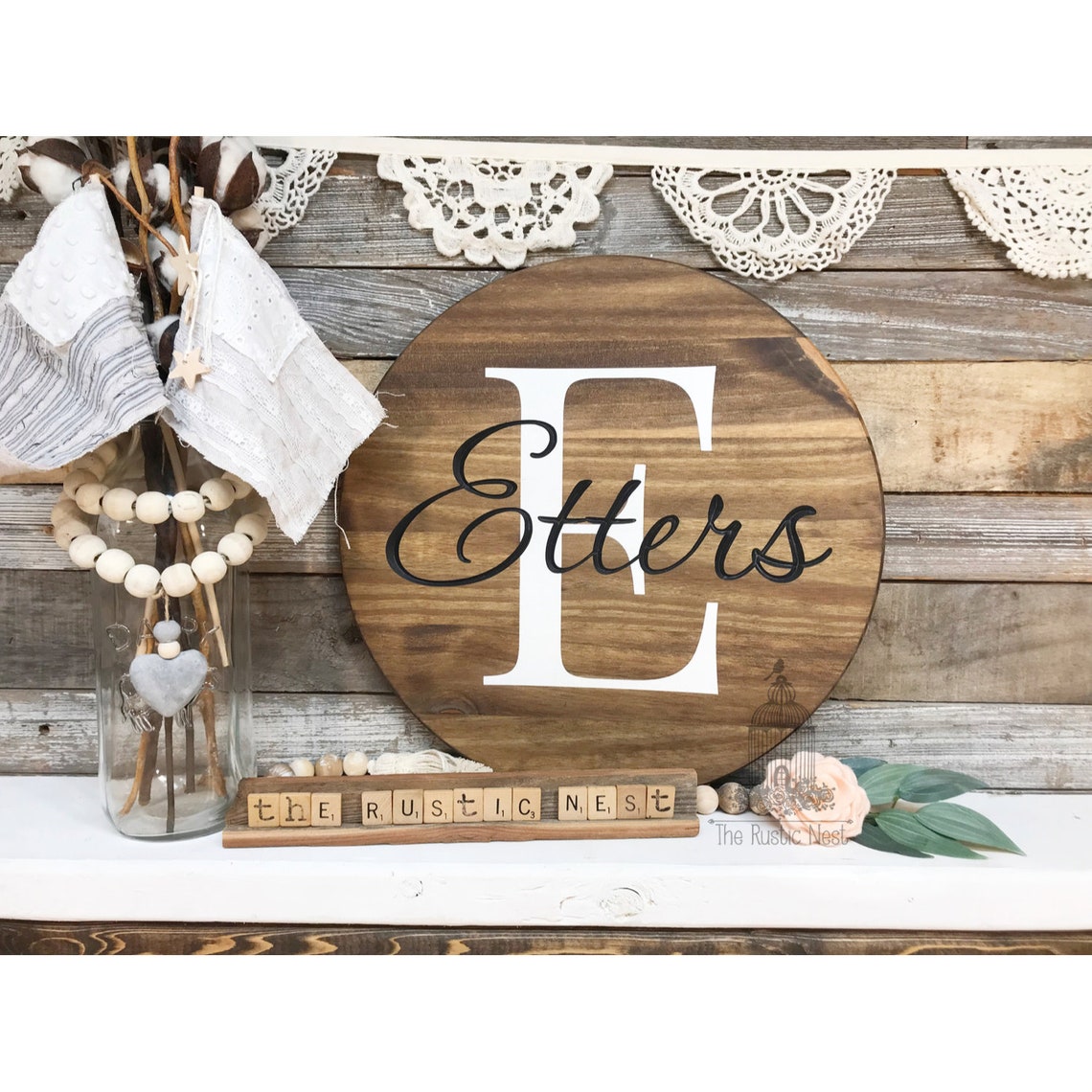 Personalized Engraved Last Name Sign Round Engraved Last - Etsy