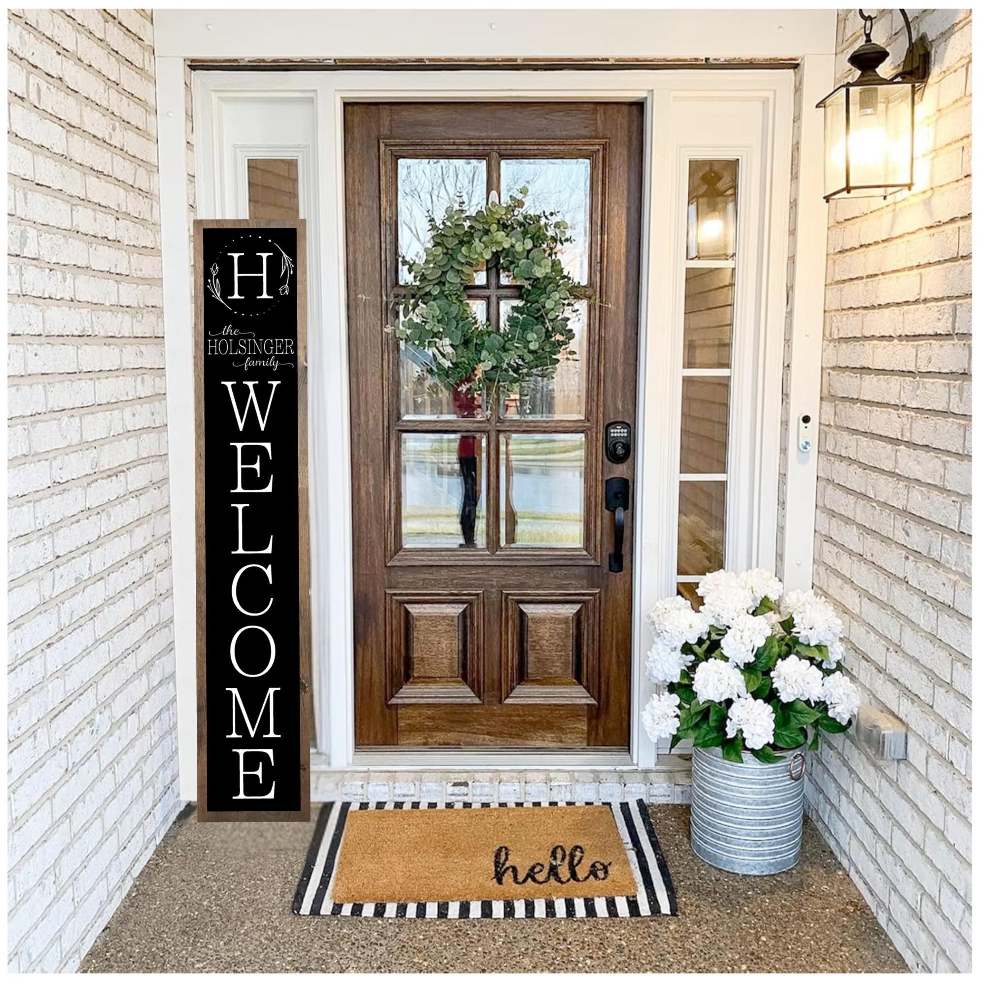 Personalized Welcome Porch Sign: Rustic Farmhouse Decor - Etsy