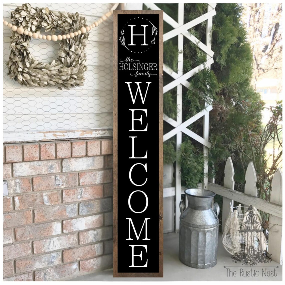 Personalized Welcome Porch Sign: Rustic Farmhouse Decor - Etsy