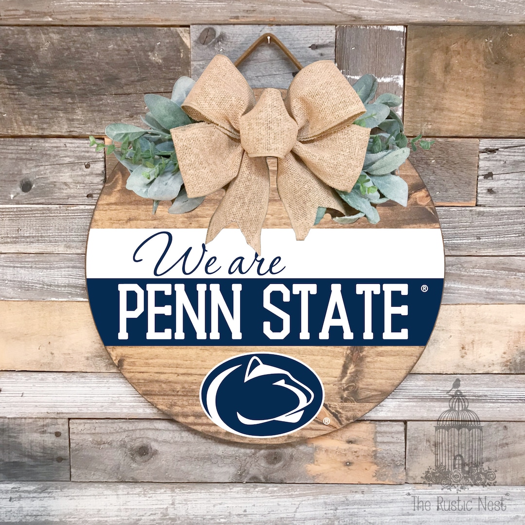 We Are Penn State Door Hanger Penn State Sign We Are Sign Penn State ...