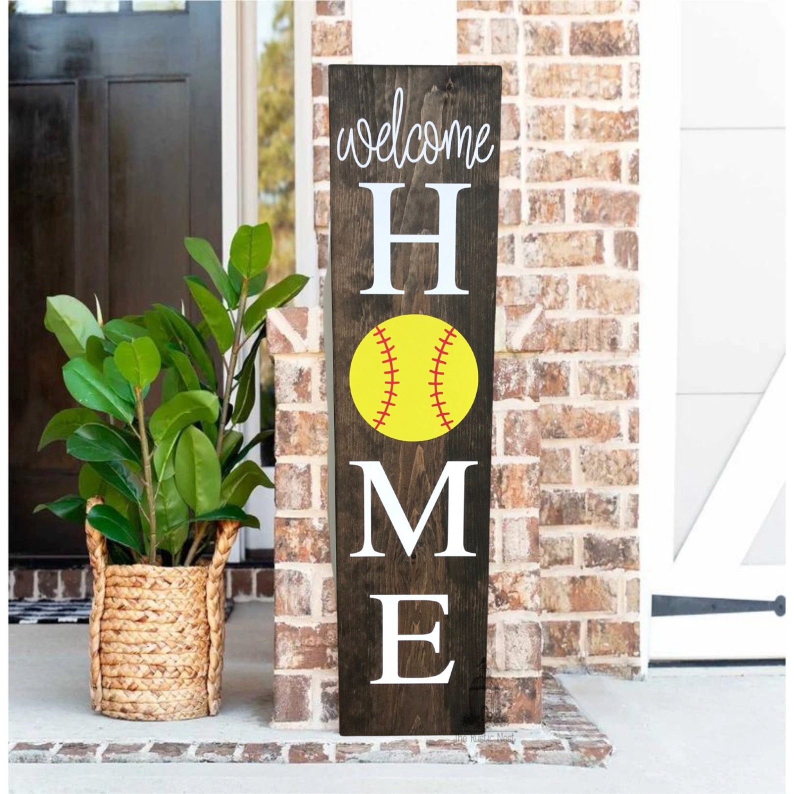 Welcome Home Porch Sign Baseball Sign Softball Sign - Etsy