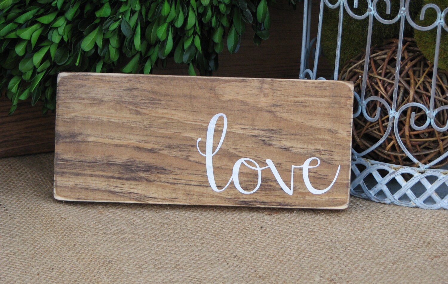 Rustic Mini love Sign 8 X 3.5 - Etsy