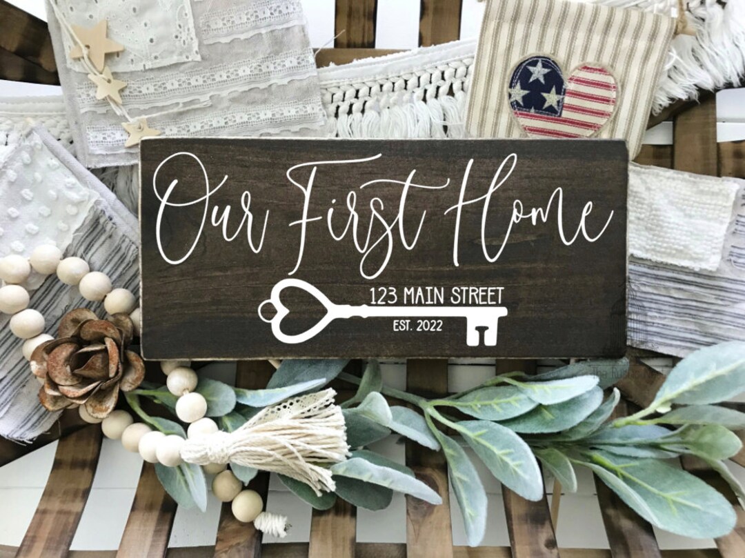 Our First Home Sign | First Home Gift | New Home Gift | Realtor Closing ...