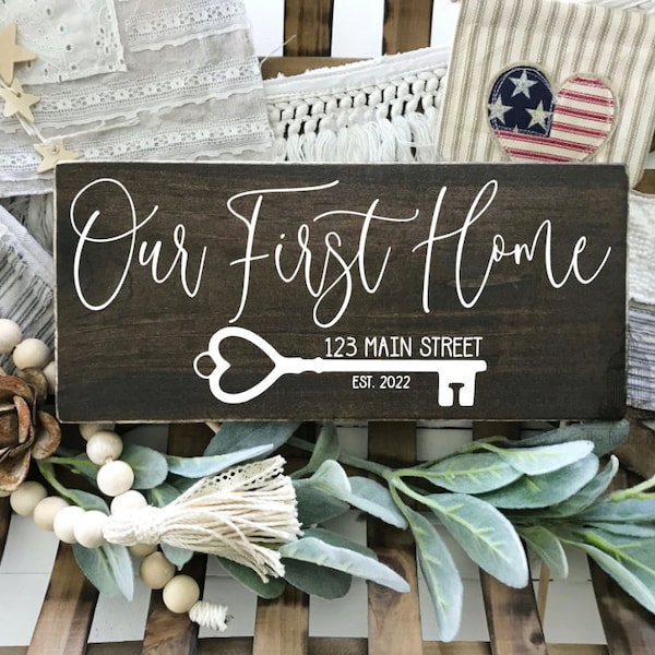 Our First Home Sign - Etsy