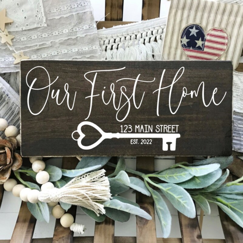 Our First Home Sign - Etsy