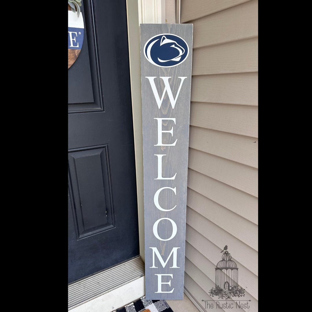 Penn State Nittany Lions Front Porch Welcome Sign - Etsy