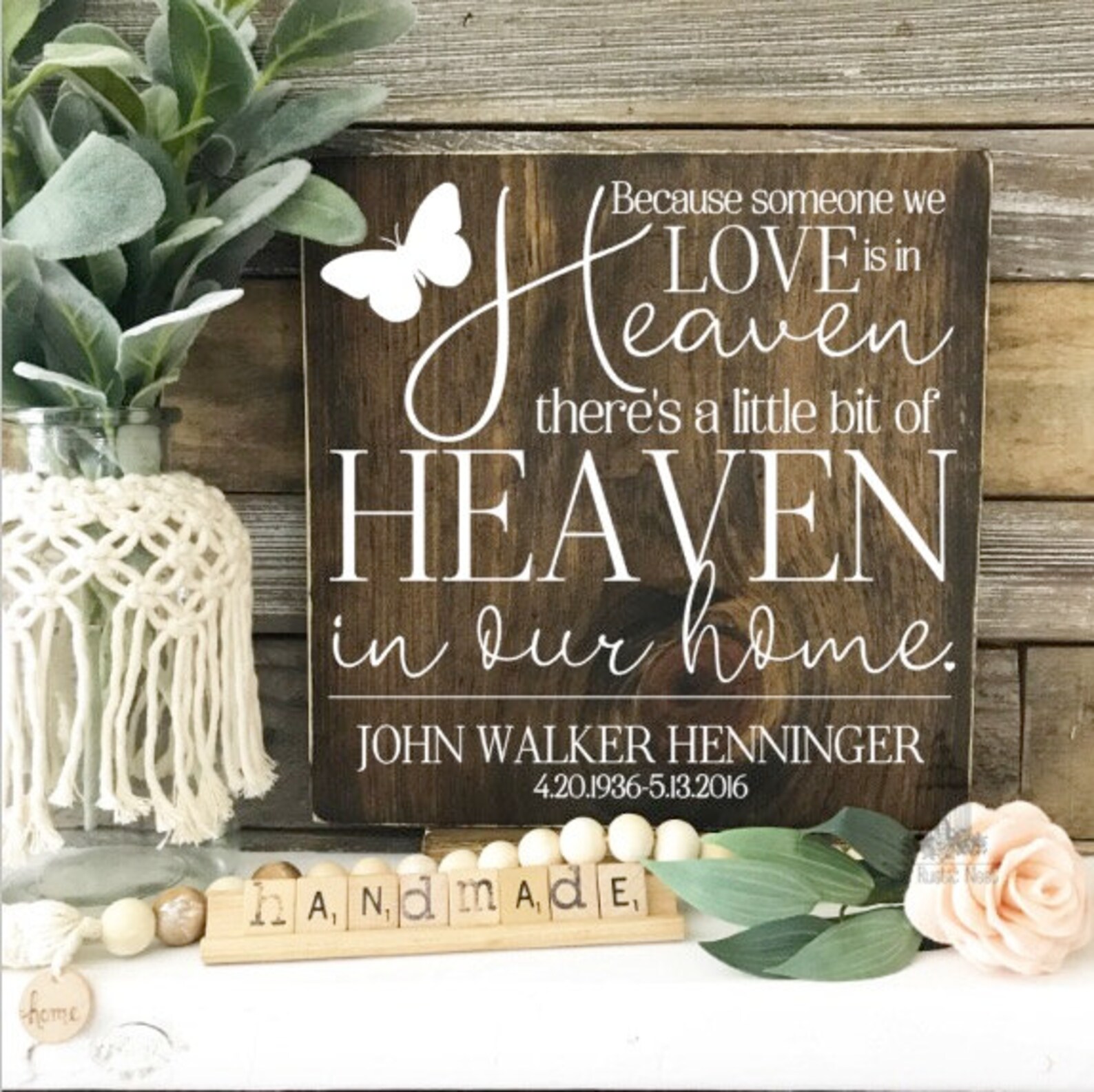 Because Someone We Love is in Heaven Sign Wood Sign in - Etsy