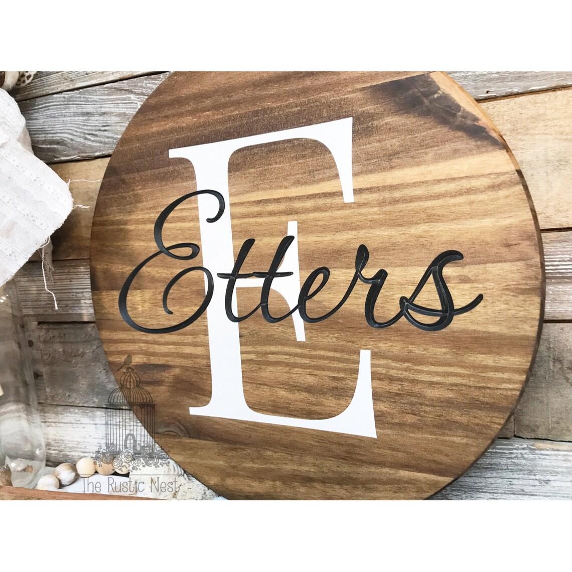Personalized Engraved Last Name Sign Round Engraved Last - Etsy