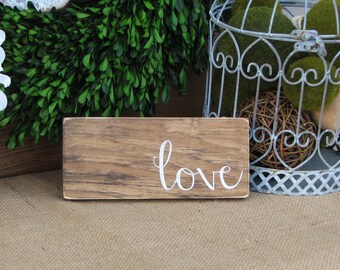 Rustic Love Sign | Etsy