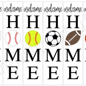 Welcome Home Porch Sign Baseball Sign Softball Sign Football Sign ...
